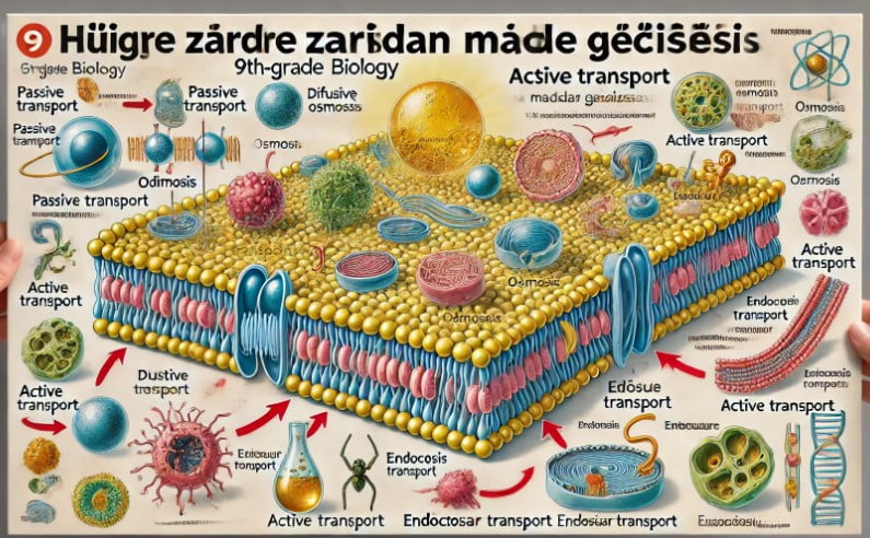 9. Sınıf Hücre Zarından Madde Geçişleri Konu Anlatımı, Özet