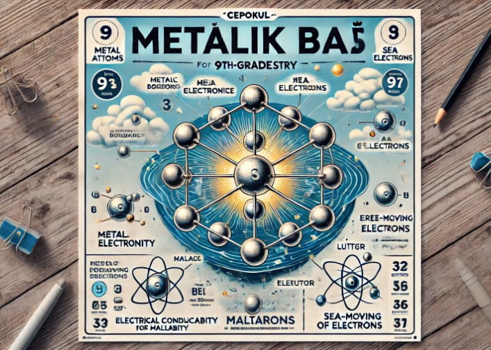 9. Sınıf Metalik Bağ Konu anlatımı özet örnekler Ders Notları